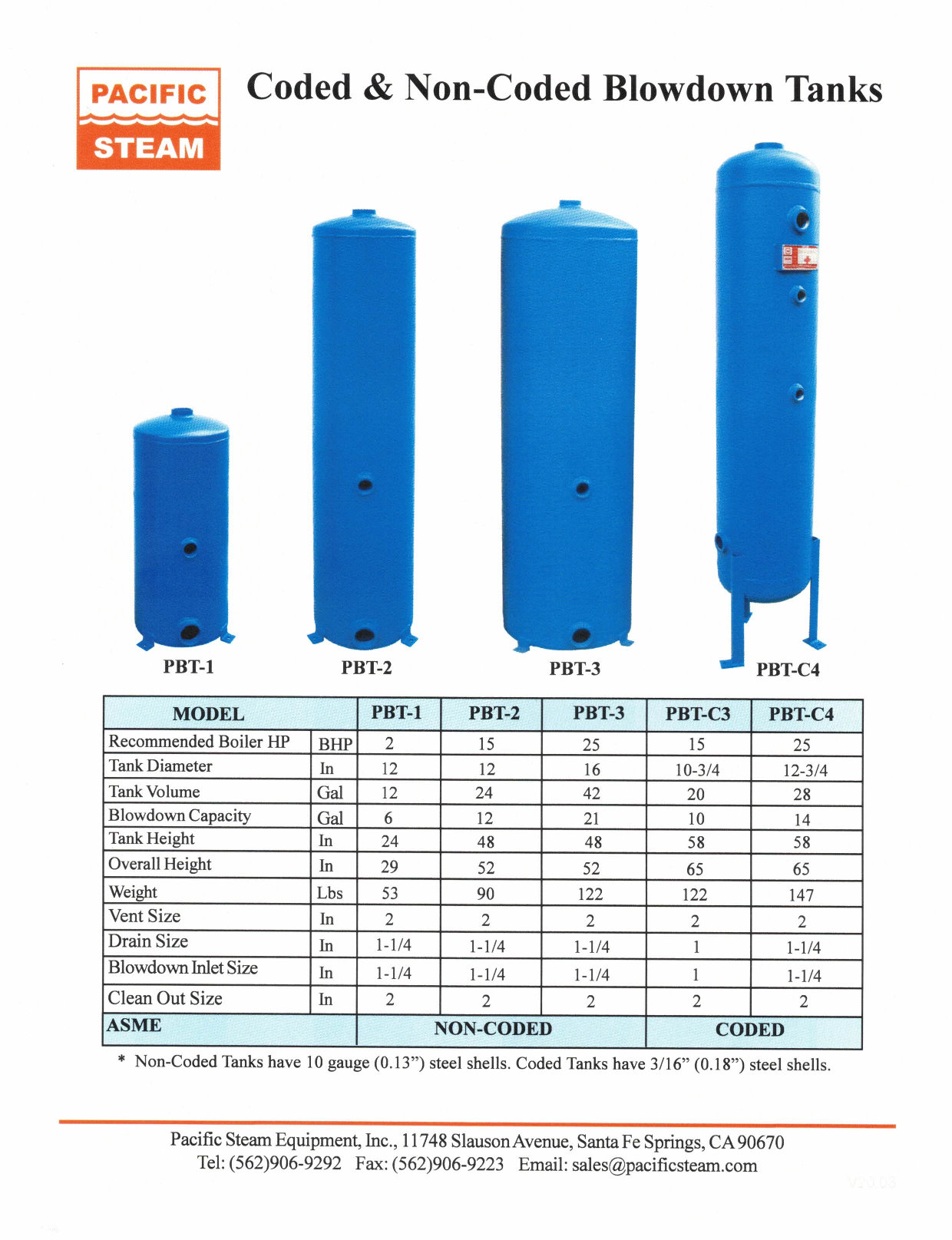 Tanks - Pacific Steam Equipment